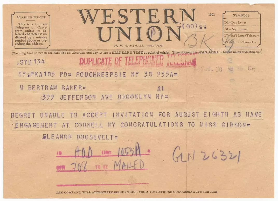 Telegraf dari Eleanor Roosevelt