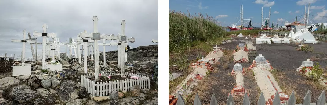 Grafstene in Groenland langs grafte in Louisiana