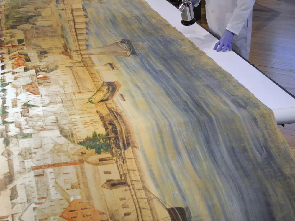 Museum restaurerar Nordamerikas längsta målning