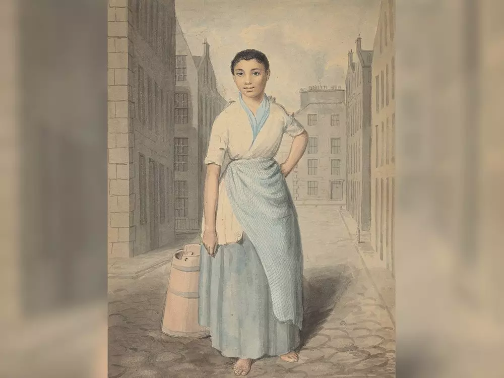 شاهد لوحة مائية نادرة لامرأة سوداء تعيش في إدنبرة في أواخر القرن الثامن عشر
