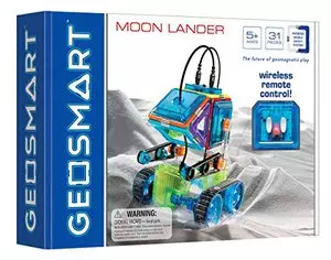 Förhandsgranska miniatyrbild för 'GeoSmart Moon Lander Remote Control R/C STEM-fokuserad GeoMagnetic Vehicle Building Set