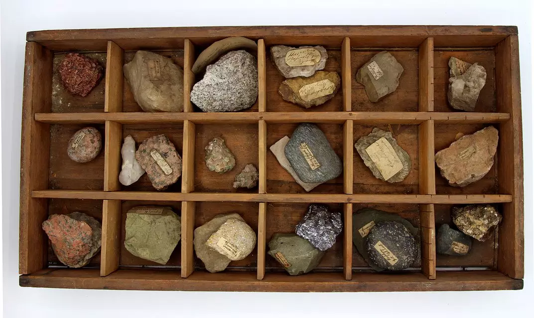 Geological specimen box, gitnang kompartimento