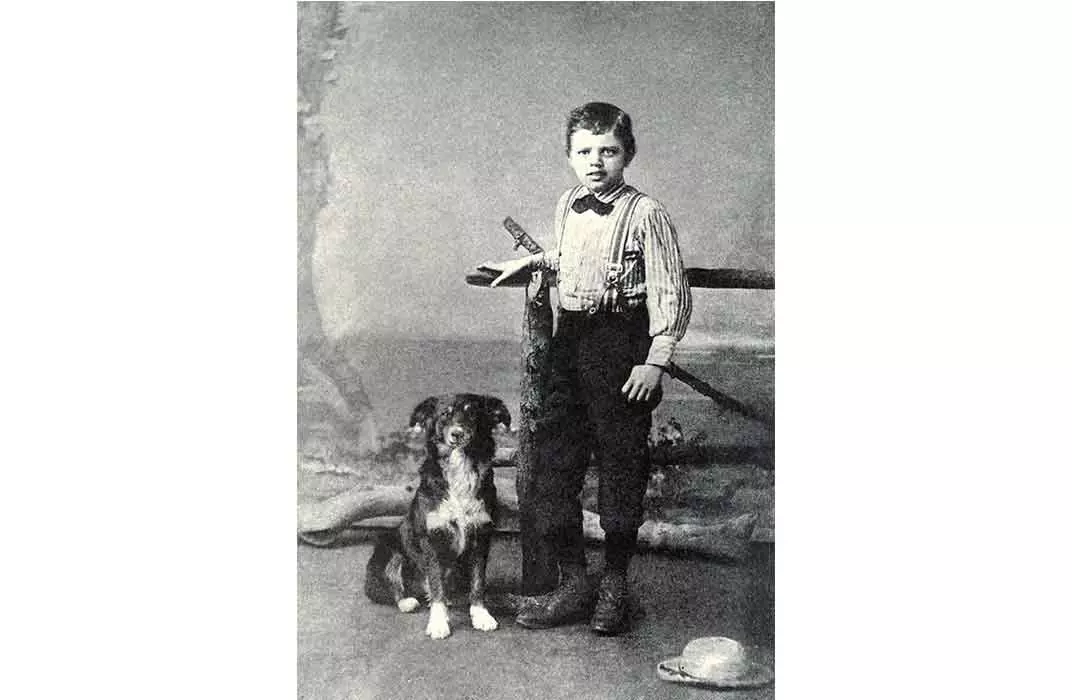 Jack London và chú chó Rollo, 1885