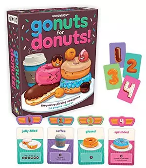 תצוגה מקדימה של תמונה ממוזערת עבור 'Gamewright 111 Go Nuts for Donuts Game Card, Standard, Multicolor, Multicolor, Standard (CSG-Gonuts)