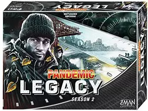 Миниатюра для предварительного просмотра настольной игры Pandemic Legacy Season 2 Black Edition | Настольная игра для взрослых и семьи | Кооперативная настольная игра | Возраст 13+ | от 2 до 4 игроков | Среднее время воспроизведения 60 минут | Сделано Z-Man Games