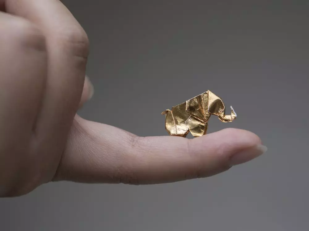 De grutste keppel fan origami-oaljefanten yn 'e wrâld nimt de Bronx Zoo oer