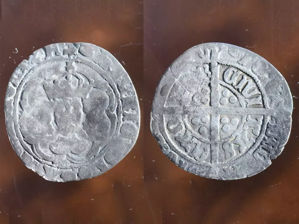 I-Obverse futhi ihlehla ye-half groat