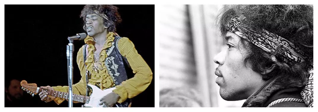 Jimi Hendrix na odru v Montereyu; Portret Hendrixovega obraza v Montereyu