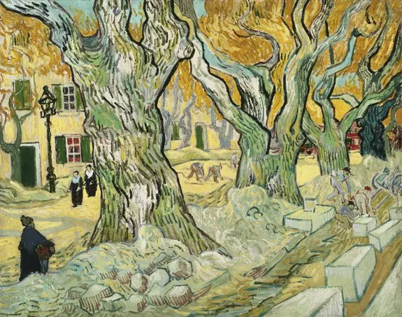 The Road Menders, door Vincent van Gogh, 1889