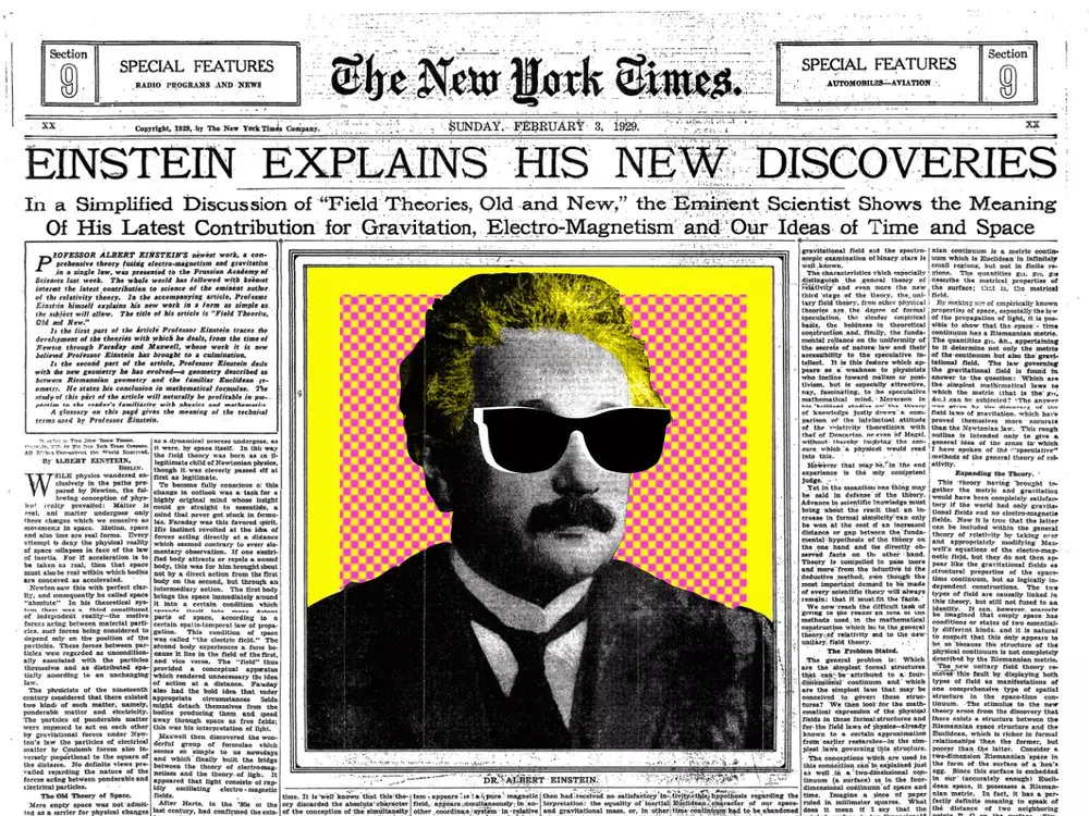 Pred stotimi leti je Einsteinova teorija splošne relativnosti zmedla tisk in javnost