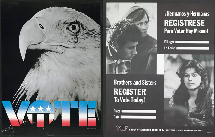 投票和登记海报
