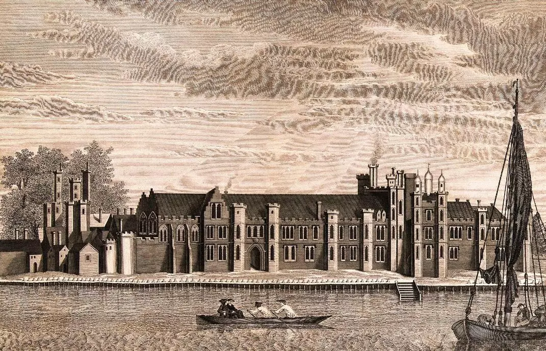 1767-es metszet a Greenwich-palotáról