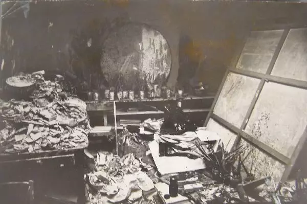 Atelierul lui Francis Bacon, fotografie, c. 1975