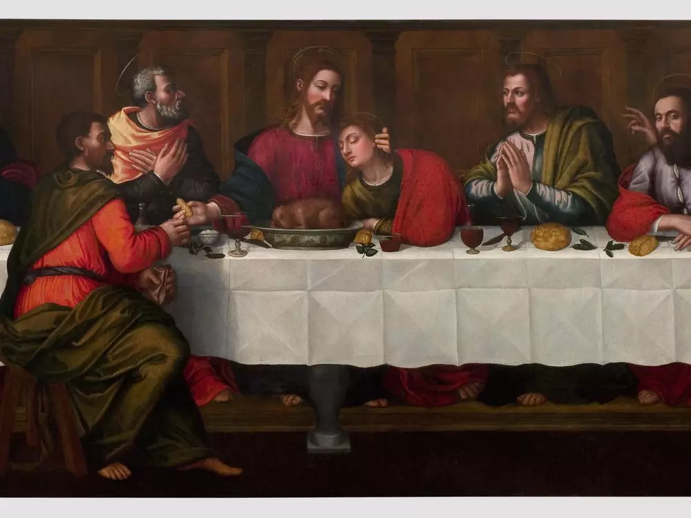 Ренессанс Нундун "Акыркы кечки тамак" картинасы 450 жыл жашырылгандан кийин коомчулукка дебют жасады