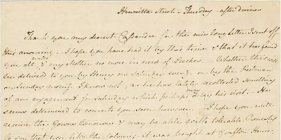 Surat doktor gigi Jane Austen