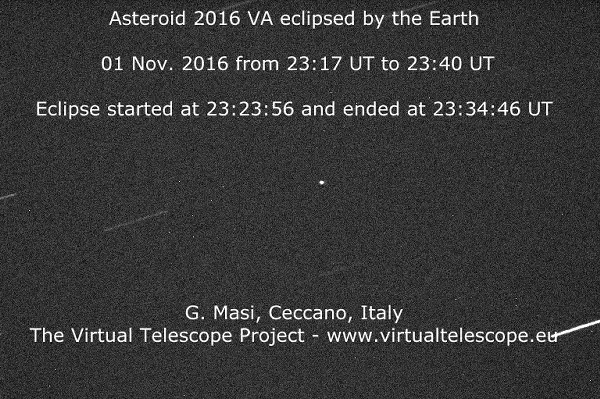 Astronoomid vaatasid just asteroidi läbi Maa varju