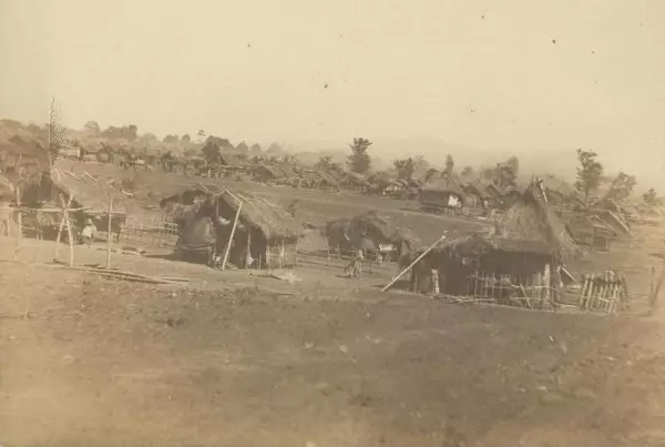 Tanauan reconcentrado camp, Batangas, de Filipinen, om 1901 hinne