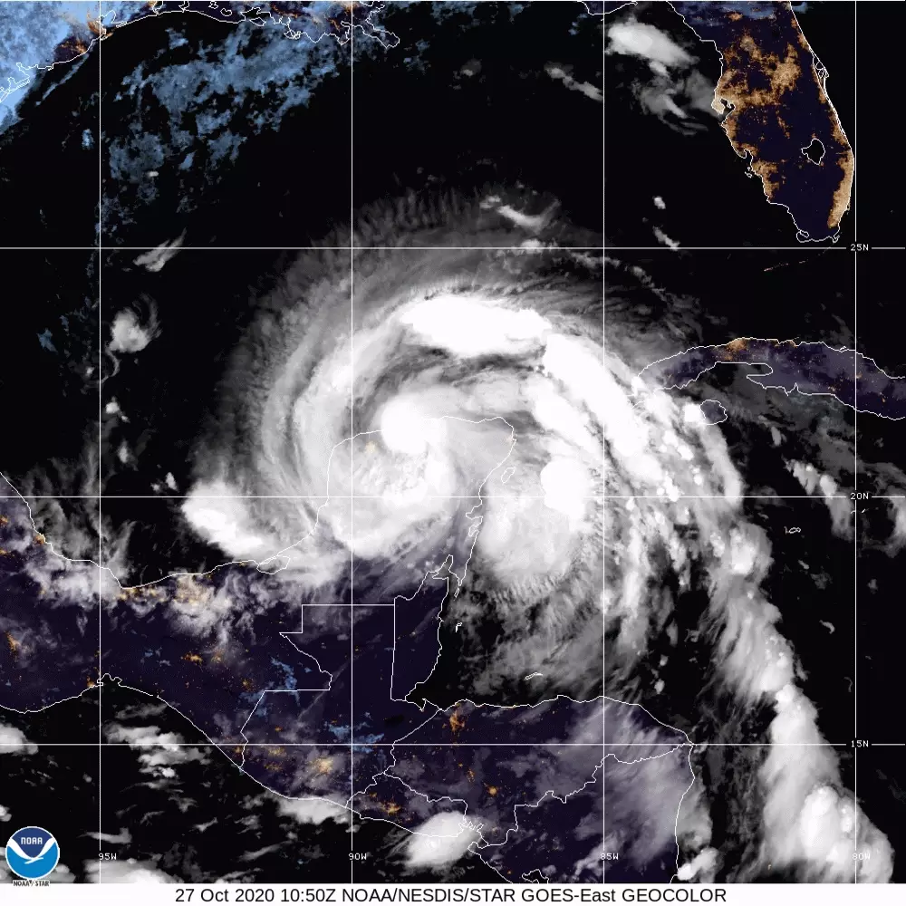 Zeta, der 27. Named Storm des Jahres 2020, trifft auf Louisiana