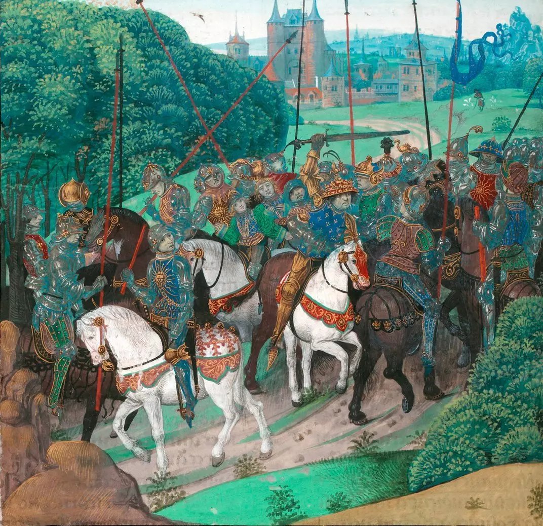 Karolis VI, pavaizduotas čia, puolantis savo bendražygius psichikos ligos priepuolio metu