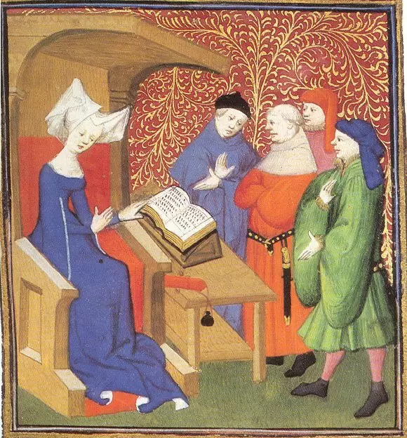 Christine de Pisan thuyết trình