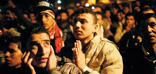 Anti Mubarak demonstranter