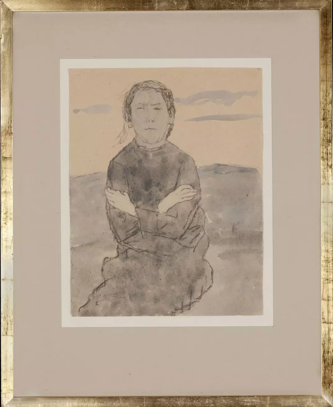 Gwen John (1876-1939) Marie Hamonet tare da Ketare Makamai, c. 1918-19