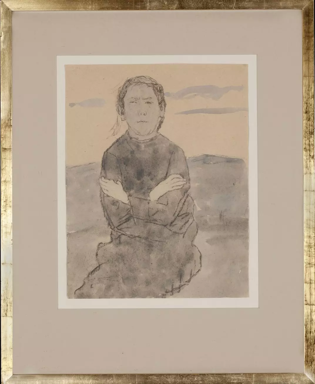 Gwen John (1876-1939) Marie Hamonet dengan Tangan Disilangkan, c. 1918-19