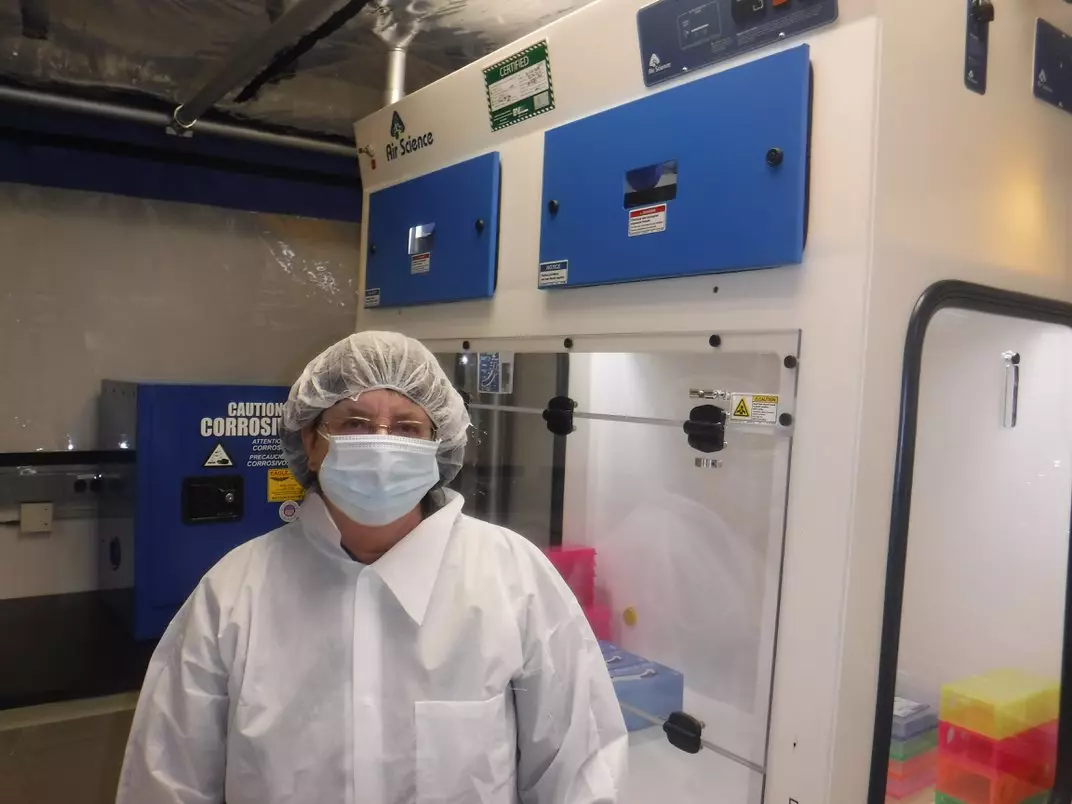 Veiligheidspak: Nuwe skoon kamer laat wetenskaplikes toe om brose antieke DNA te bestudeer