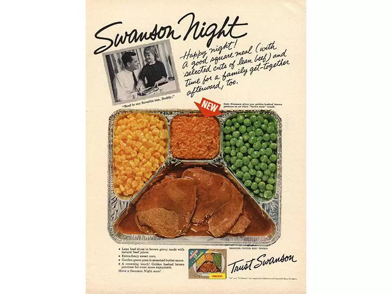 Un anuncio de cena de Swanson TV vintage