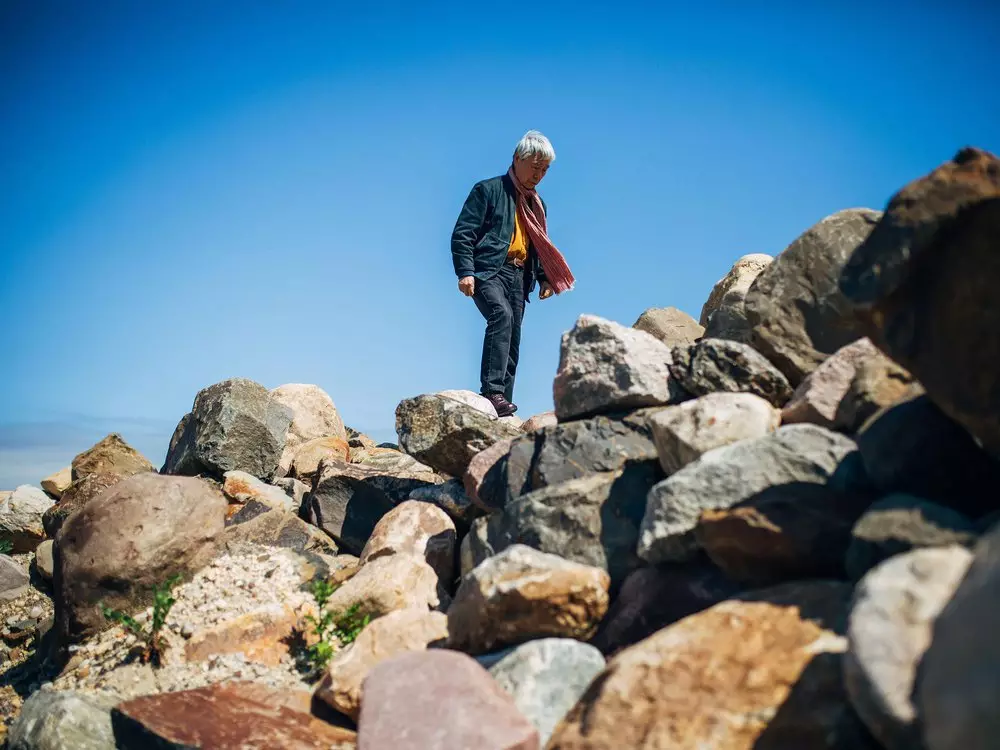 Lee Ufan, walking, rocks,