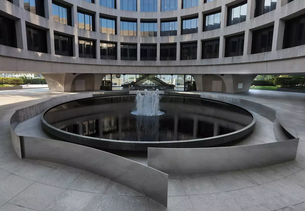 Hirshhorn fontein, stiel, spegels, doalhôf