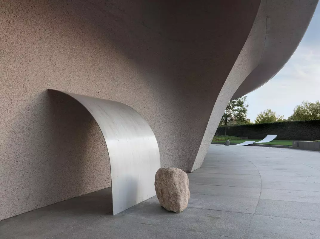 Steel plate, rock, Hirshhorn Plaza