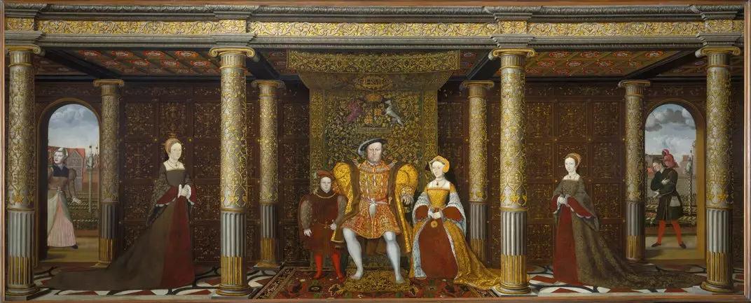 Henry, bu hanedan portresine o zamanki karısı Catherine Parr yerine Jane'i dahil etmeyi seçti. 1545 civarında boyanmış eser, Edward, Henry ve Jane'i merkezinde ve Mary ve Elizabeth'i kanatlarda tasvir ediyor.