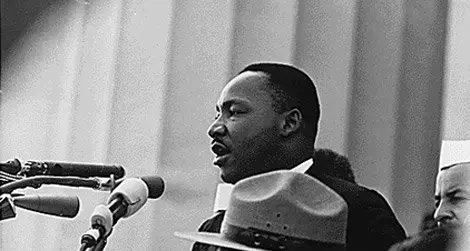 Martin Luther King, Jr. pronunciando su famoso discurso