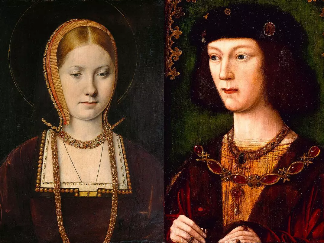 La jeune Catherine d'Aragon et Henri VIII