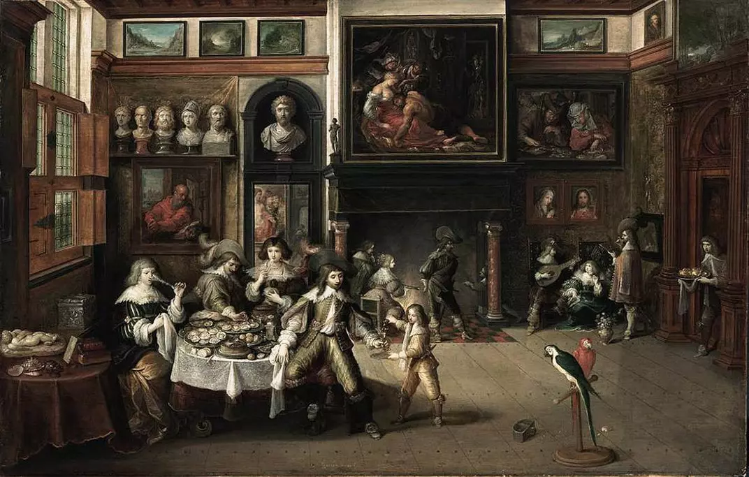 Frans Francken den yngre, bankett hos borgmästaren Rockox hus, 1630–35