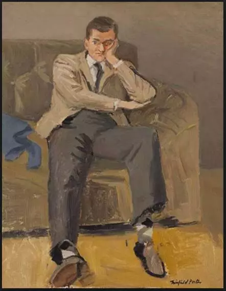 John Ashbery (Argyle Socks) av Fairfield Porter/ Olja på duk, 1952/ Collection The Flow Chart Foundation. Med tillstånd Tibor de Nagy Gallery, New York