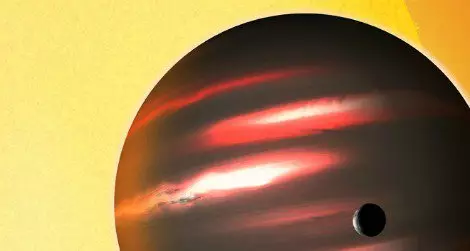 TrES-2b planetinin necə görünə biləcəyinə dair rəssamın konsepsiyası