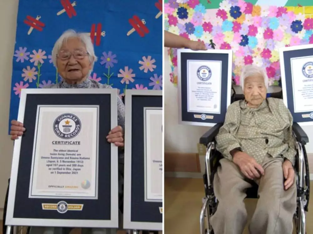 107-વર્ષની જાપાની બહેનો વિશ્વની સૌથી જૂની સરખા જોડિયા છે