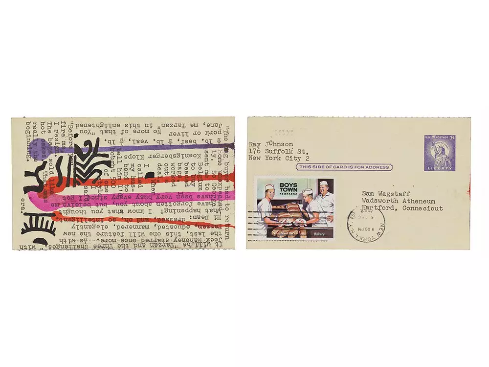 Ray Johnson mail art to Samuel J. Wagstaff, 1962. Samuel Wagstaff papers, 1932-1985. Archives of American Art, Smithsonian Institution.