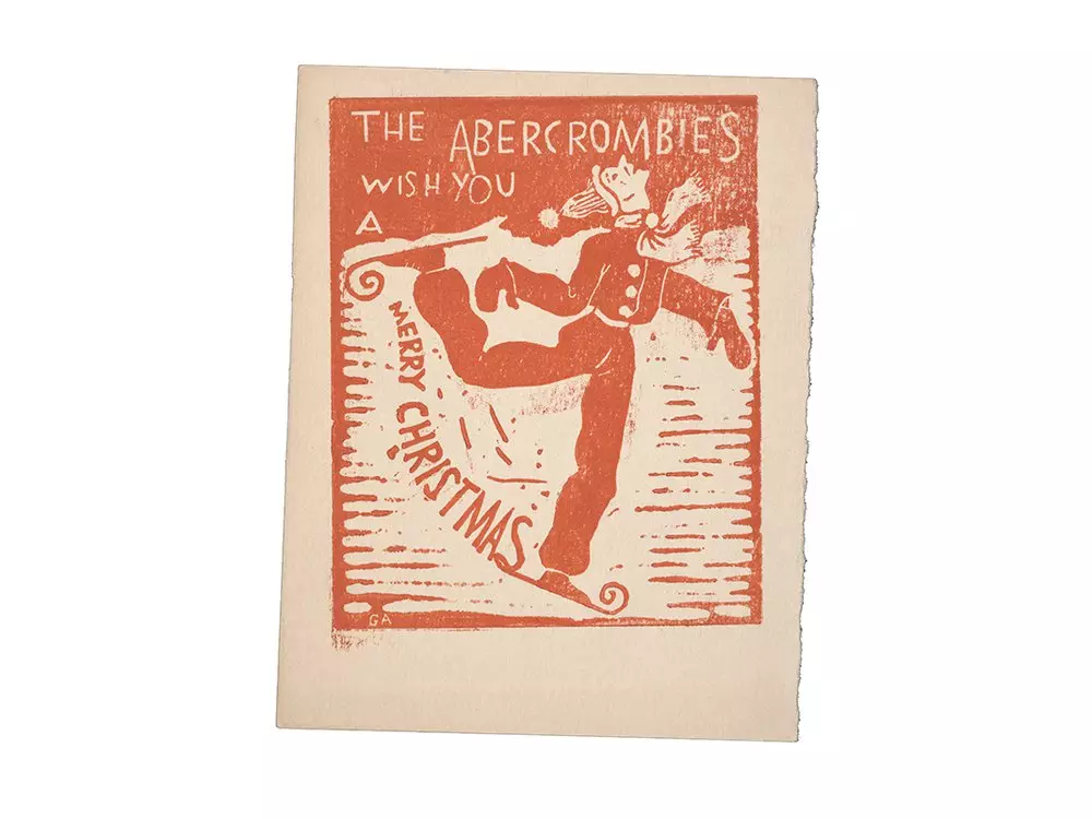 Gertrude Abercrombie क्रिसमस कार्ड, 19--। Gertrude Abercrombie कागजात, 1880-1986, बल्क, 1935-1977। अमेरिकी कलाको अभिलेख, स्मिथसोनियन संस्था।