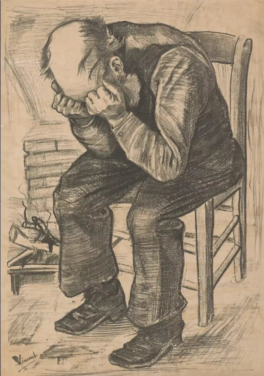 Vincent van Gogh, At Eternity's Gate, 1882, litografi