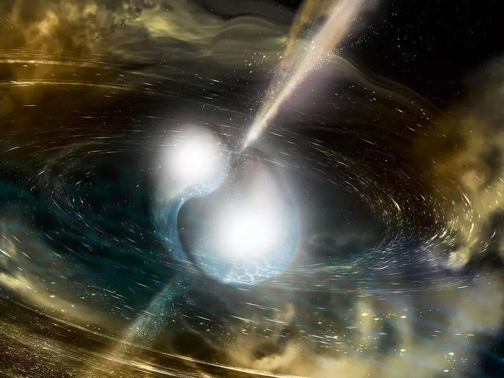 מדענים הבחינו בניצוץ מהתנגשות עתיקה של כוכבי ניוטרונים