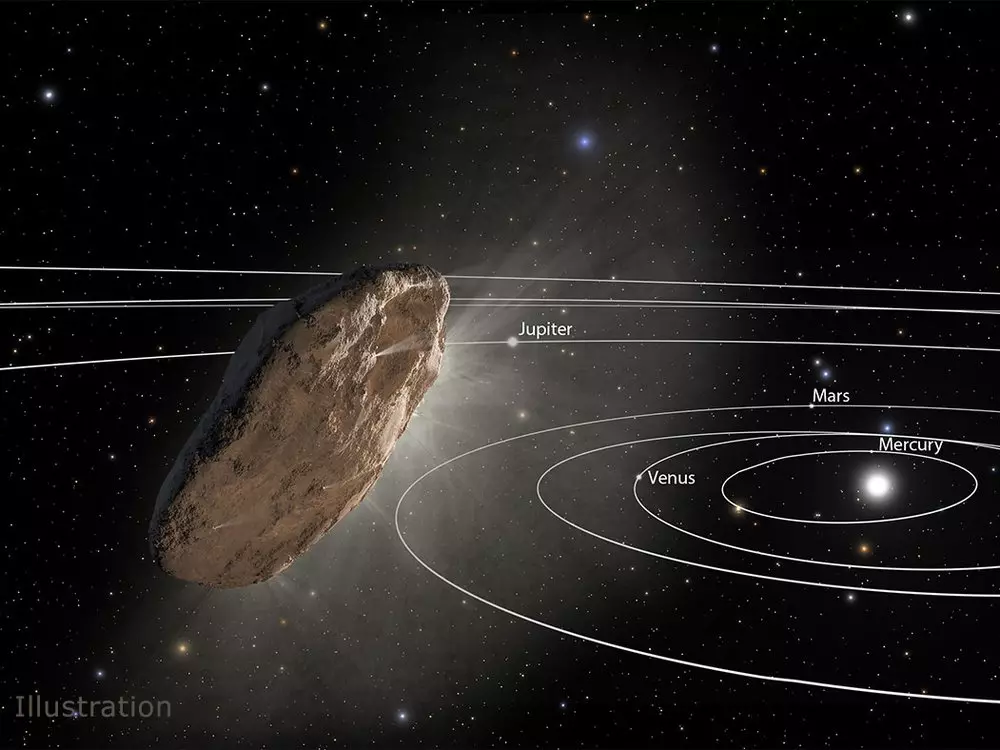 Sterrekundiges sien 'n komeet wat waarskynlik van 'n ander sonnestelsel afkomstig is