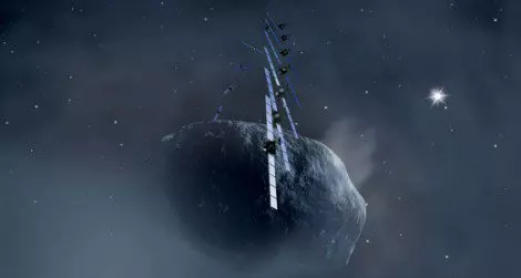 Rosetta yn llygadu'r gomed Churyumov-Gerasimenko