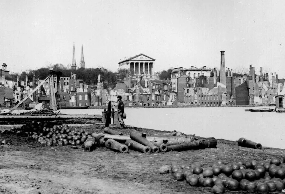 Ruines devant le Capitole à Richmond