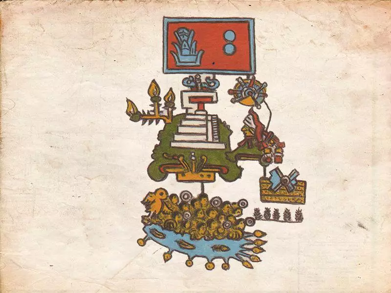 Aztec pictogram e faasino i le 1507 mafuie