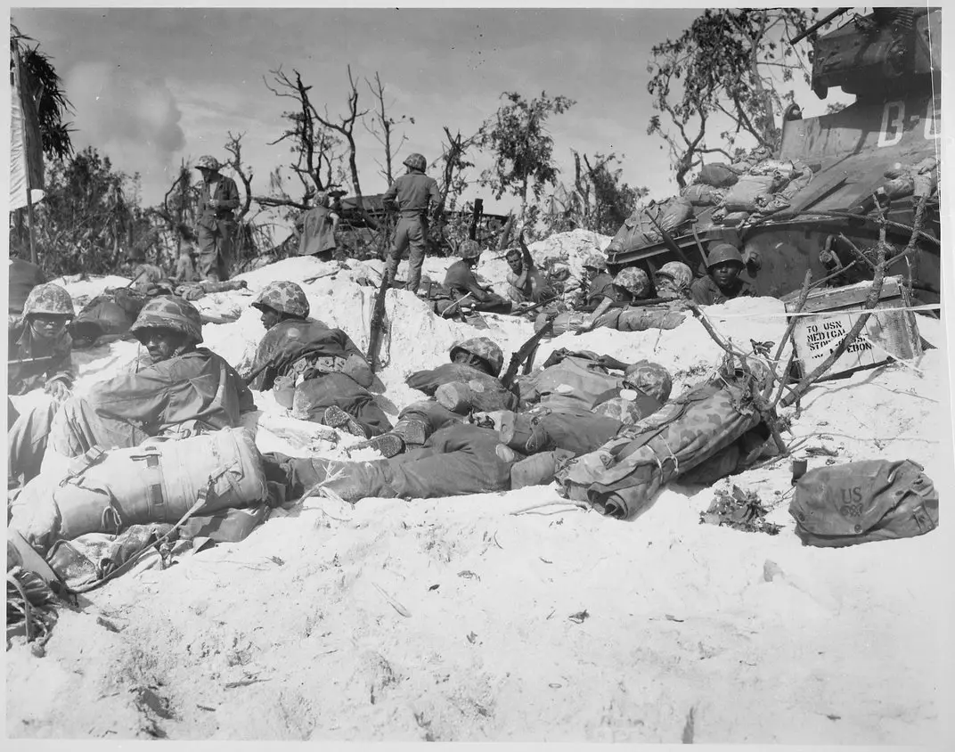 Sorte soldater kæmpede i slaget ved Peleliu i september 1944