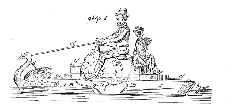 ၁၈၀၀ ပြည့်လွန်နှစ်များက လူတွေဟာ ရေပေါ်မှာ စက်ဘီးစီးဖို့ အိပ်မက်မက်ခဲ့ကြတယ်။ 20000_3