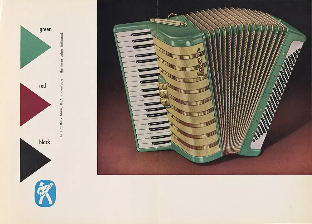 Brochure voor de M. Hohner Marchesa model accordeon.